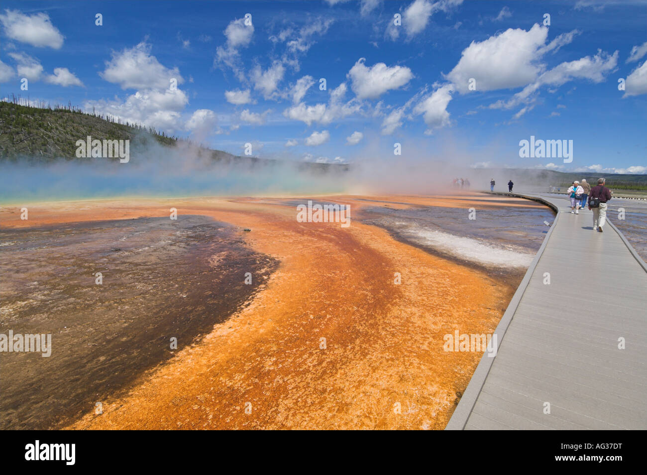 grand prismatic spring midway geyser basin yellowstone national park ...