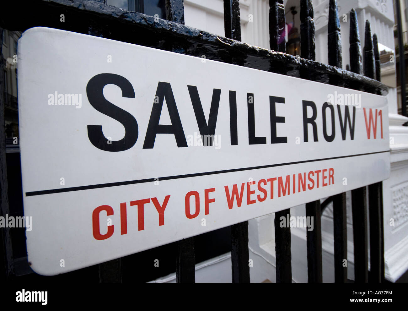 Savile Row street sign London England Stock Photo - Alamy