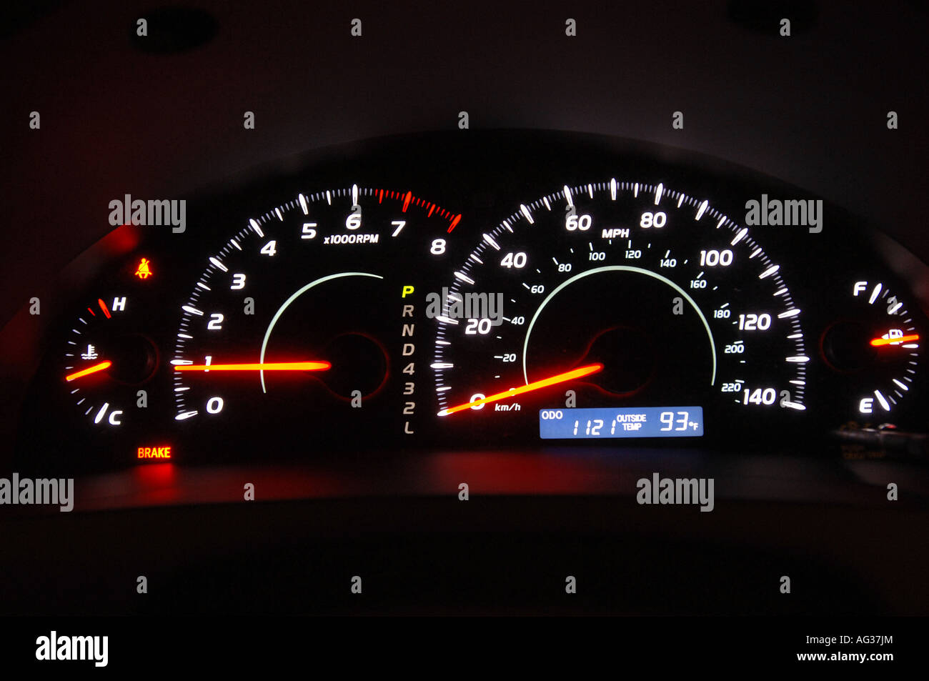 Instrument cluster from a modern automobile Stock Photo - Alamy