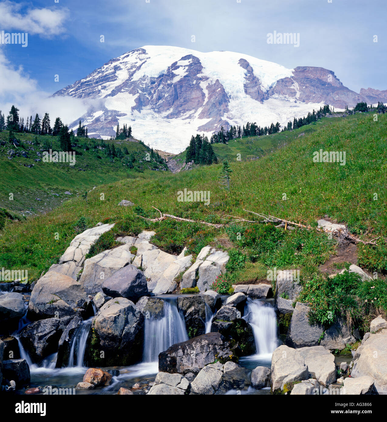 Mt Rainier in Mt Rainier National Park Washington State USA Stock Photo ...