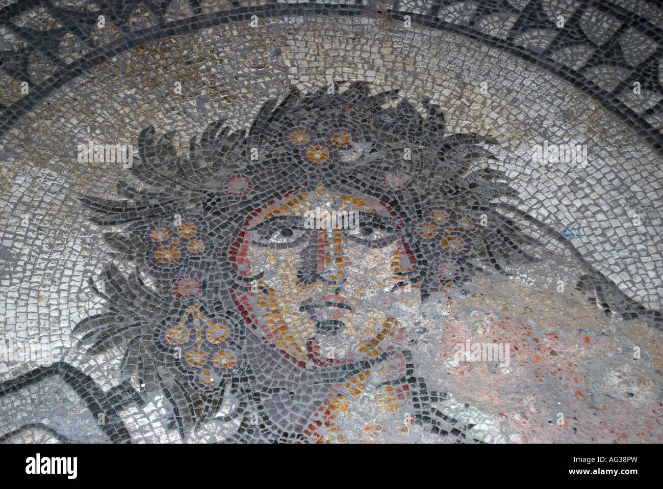 Ponoma Goddess of Autumn, The Seasons Mosaic, Corinium Museum, Cirencester, Gloucestershire ...
