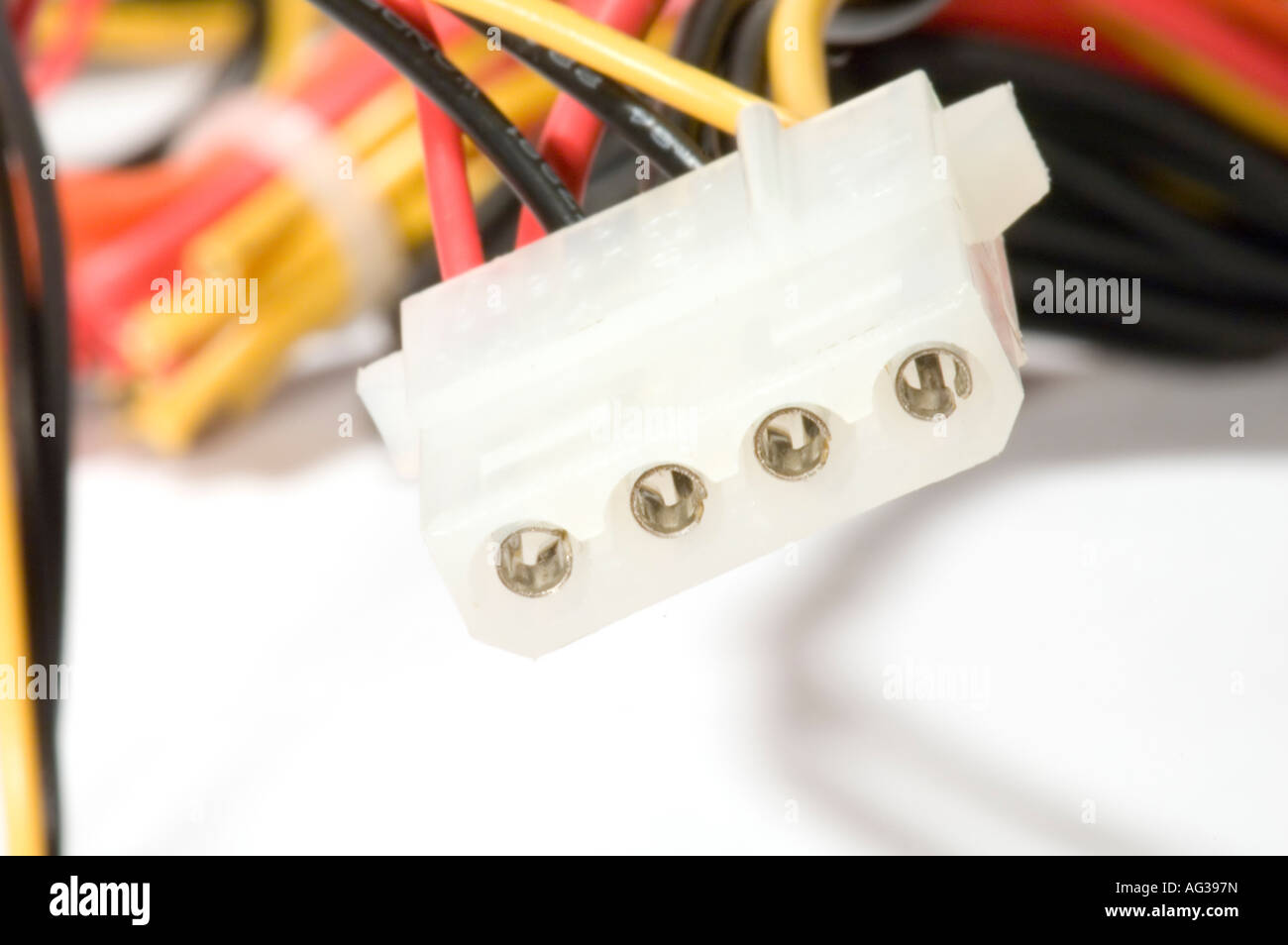 series isolated on white computer cables Stock Photo - Alamy