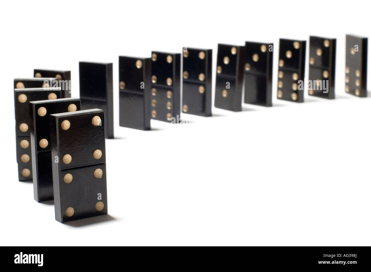 series object on white isolated dominoes Stock Photo - Alamy