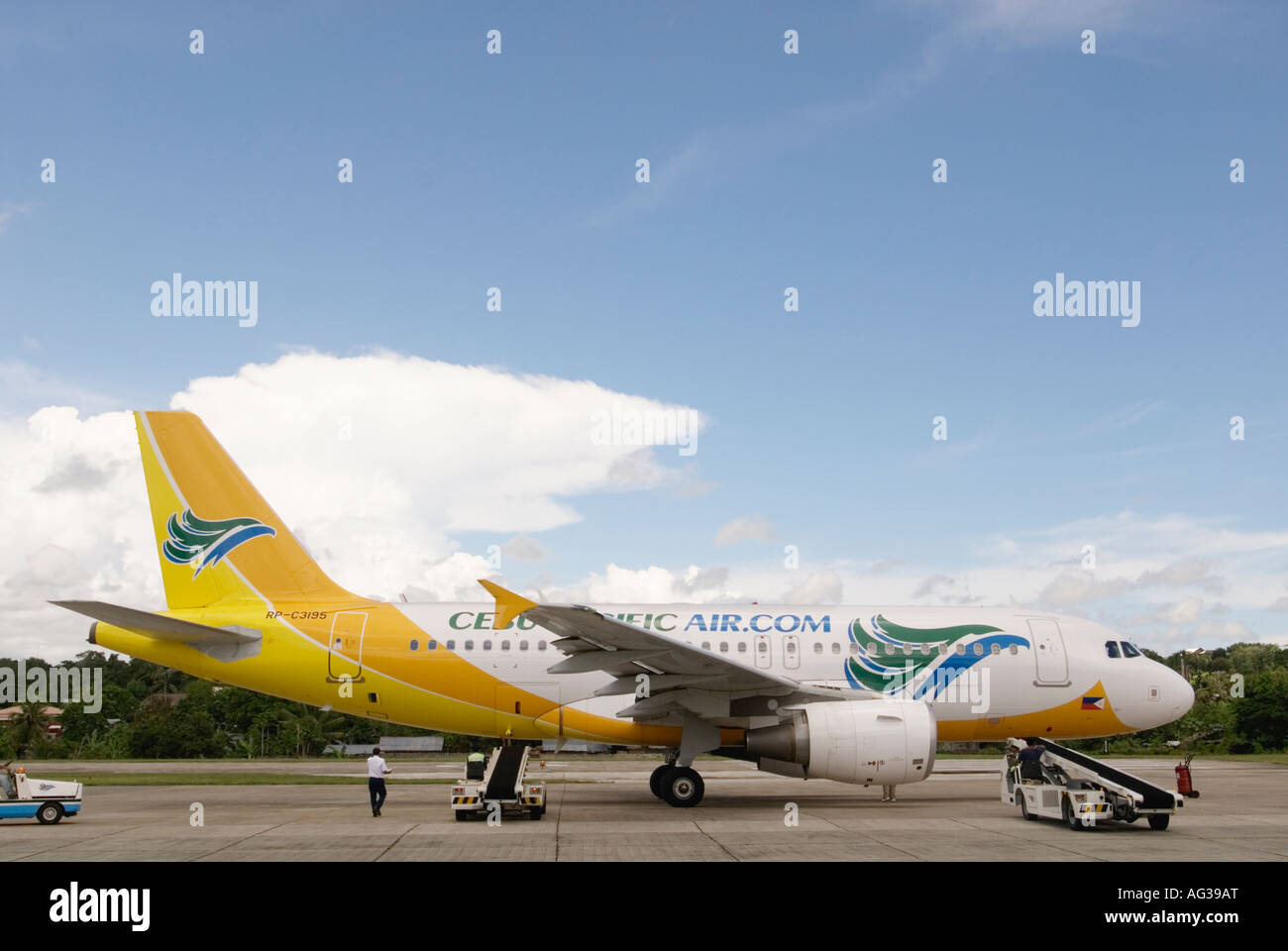 Cebu Pacific Airplane On Tarmac Philippines Tagbilaran Airport Bohol ...