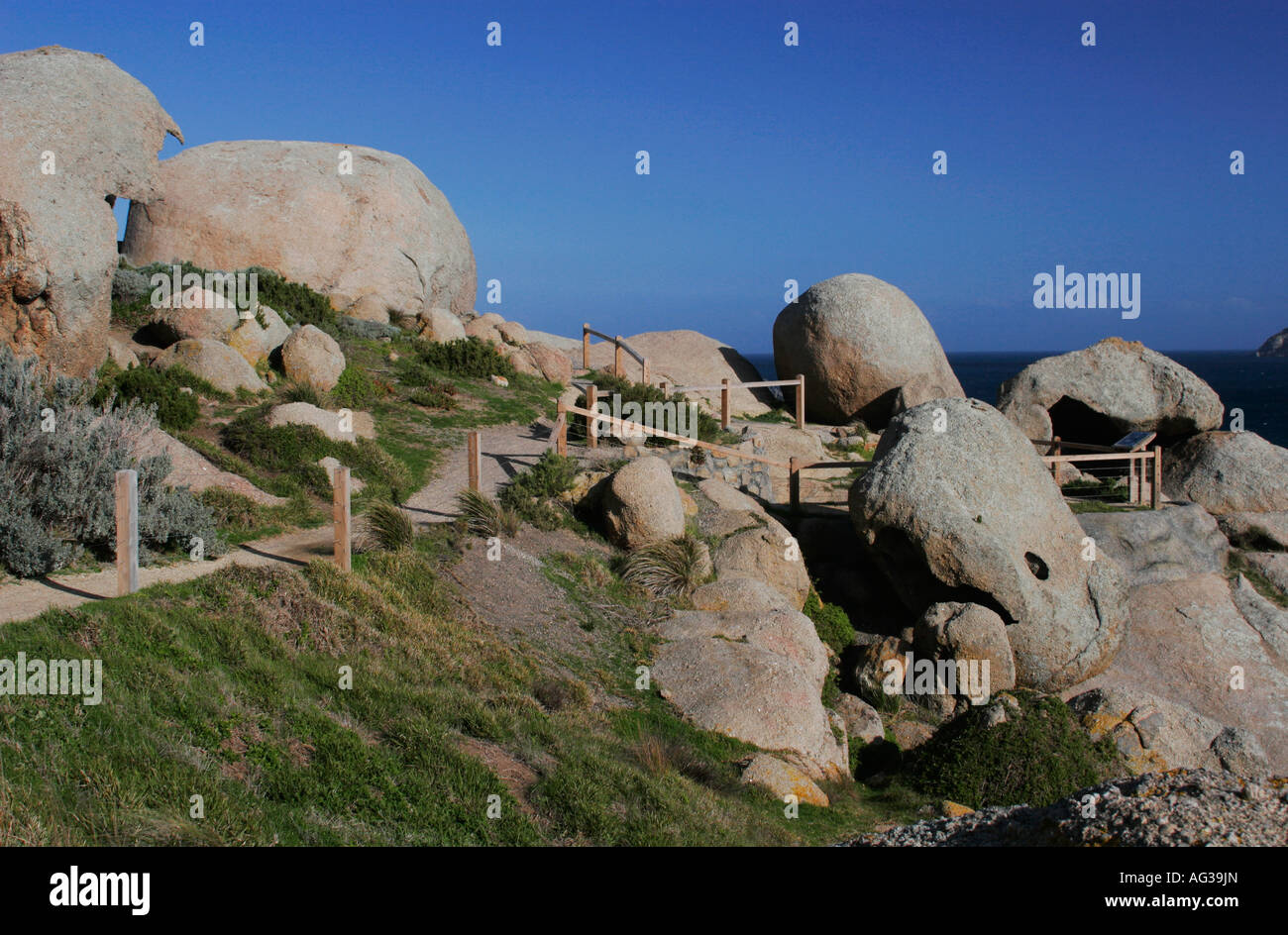 Granite Island rocks Stock Photo - Alamy