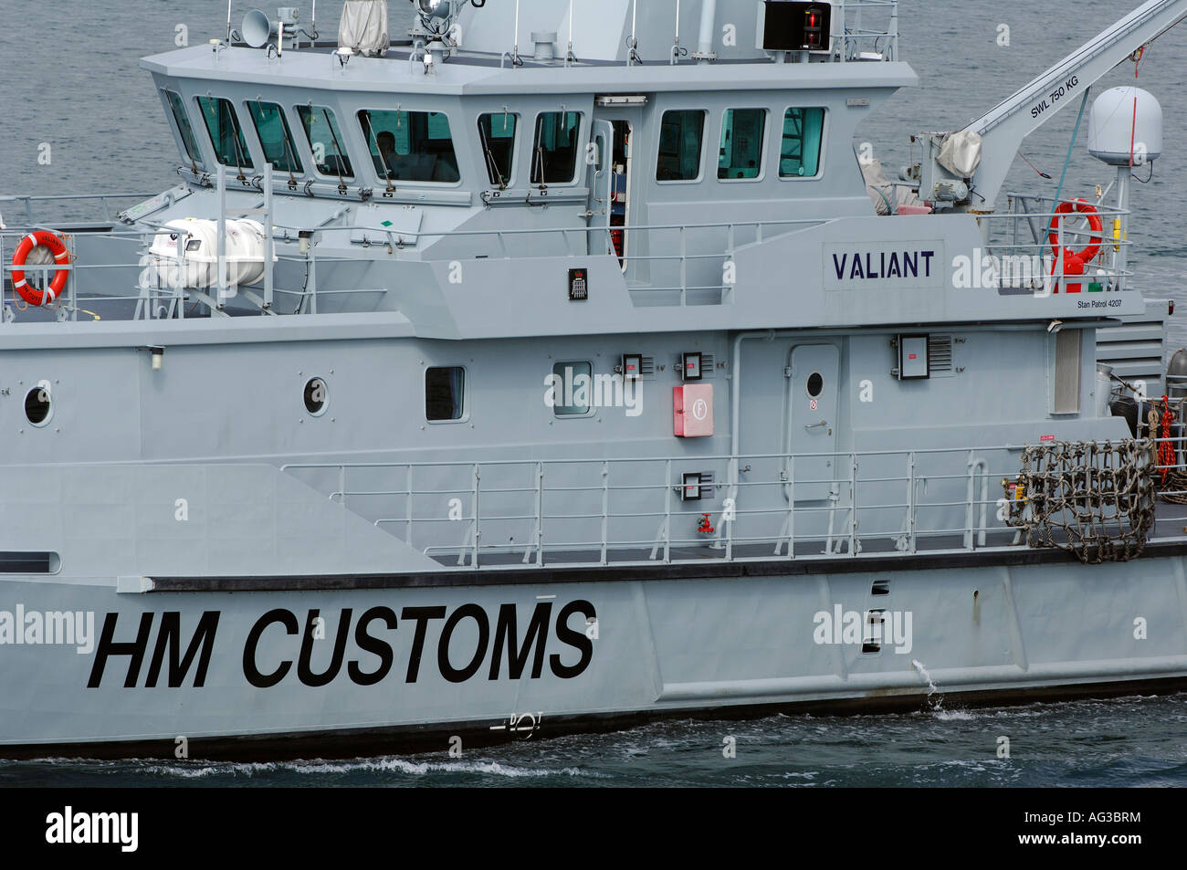 the hm customs vessel valiant in southampton water Stock Photo - Alamy