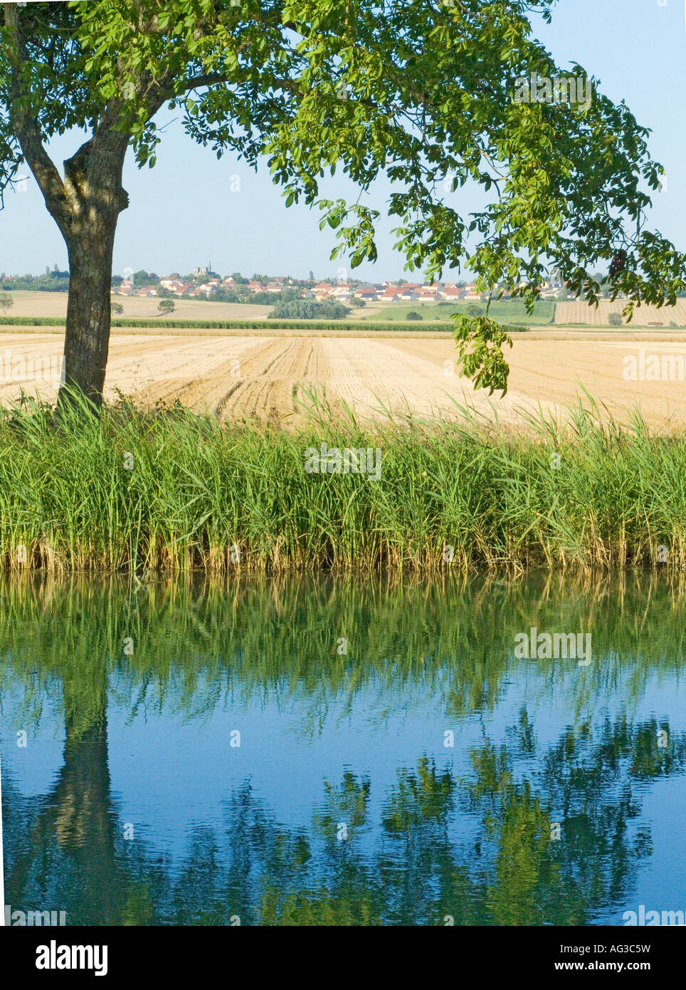 rural canalside view Stock Photo - Alamy