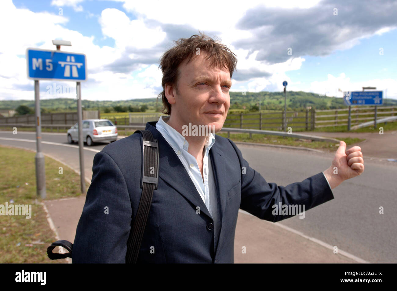 Motorway sign pointing north hi-res stock photography and images - Alamy