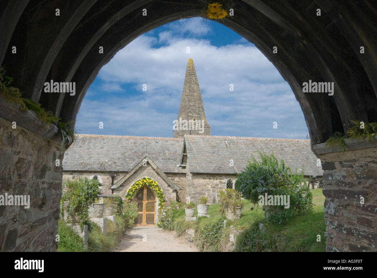 St Enodoc Church, North Cornwall, England, UK Stock Photo - Alamy