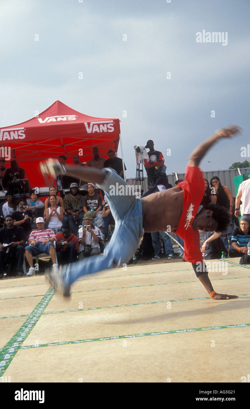 Break dancers competing in a competition Sprite Urban Games Clapham ...
