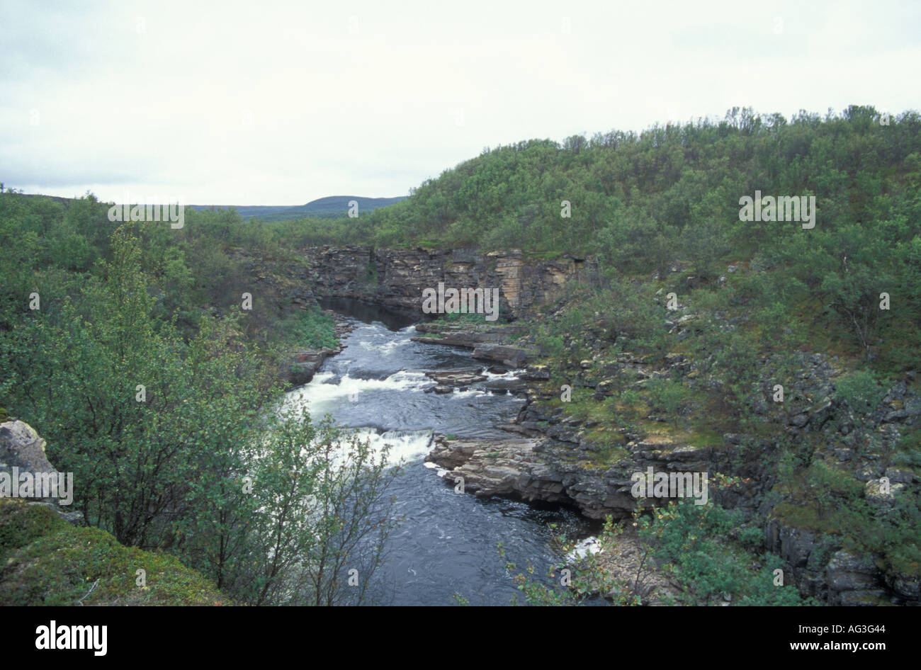 Gorge in Vestre Jakobselv Norway Stock Photo - Alamy