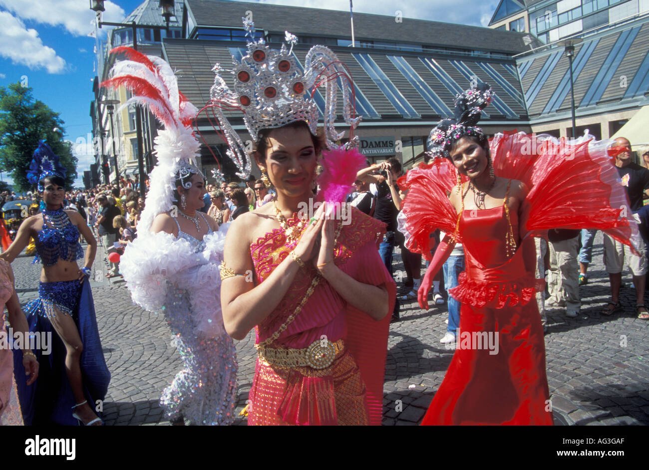 Thai men dressed in drag for Euro Pride Stock Photo - Alamy