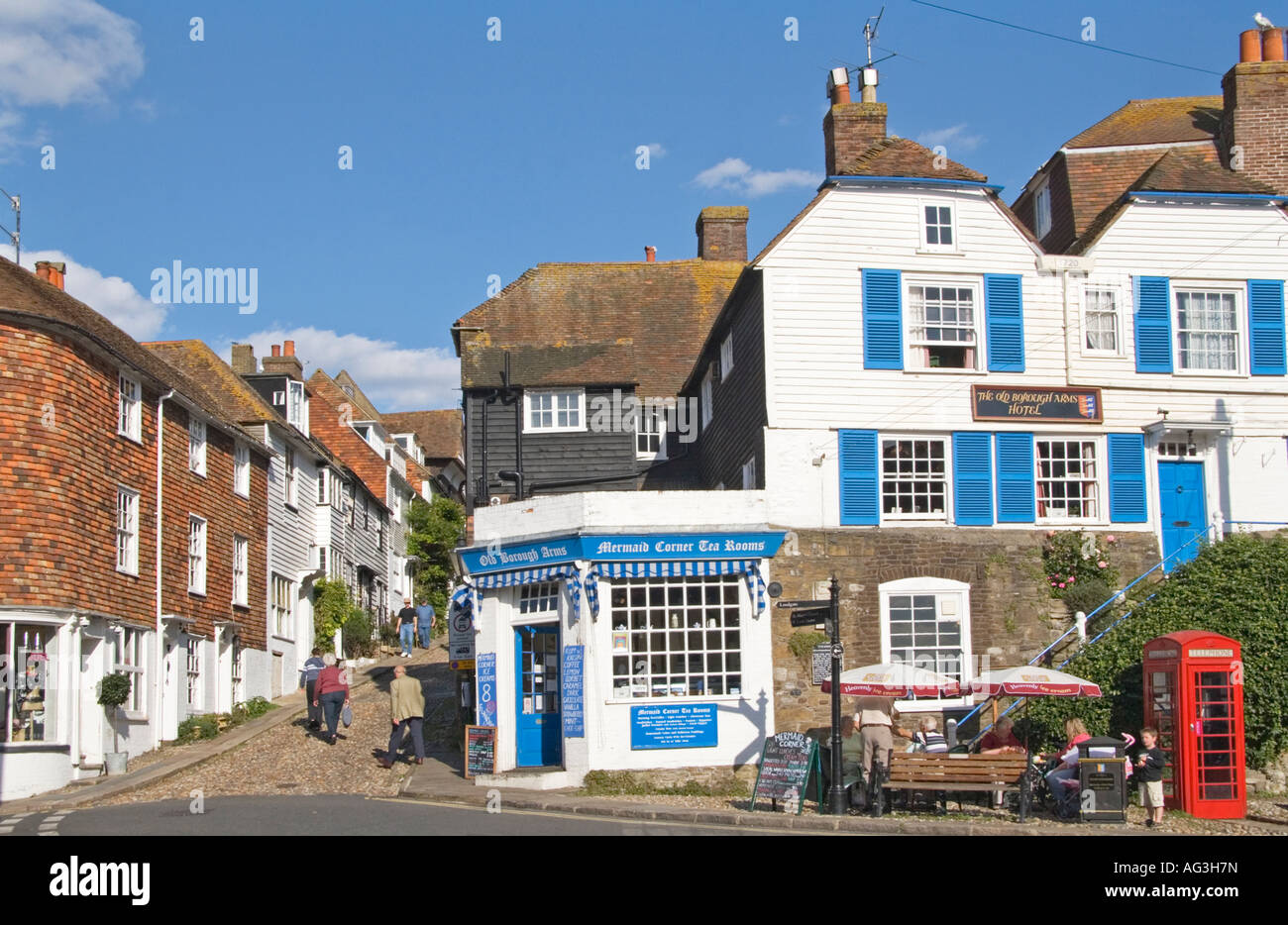 Mermaid Street Rye Sussex England UK Stock Photo - Alamy