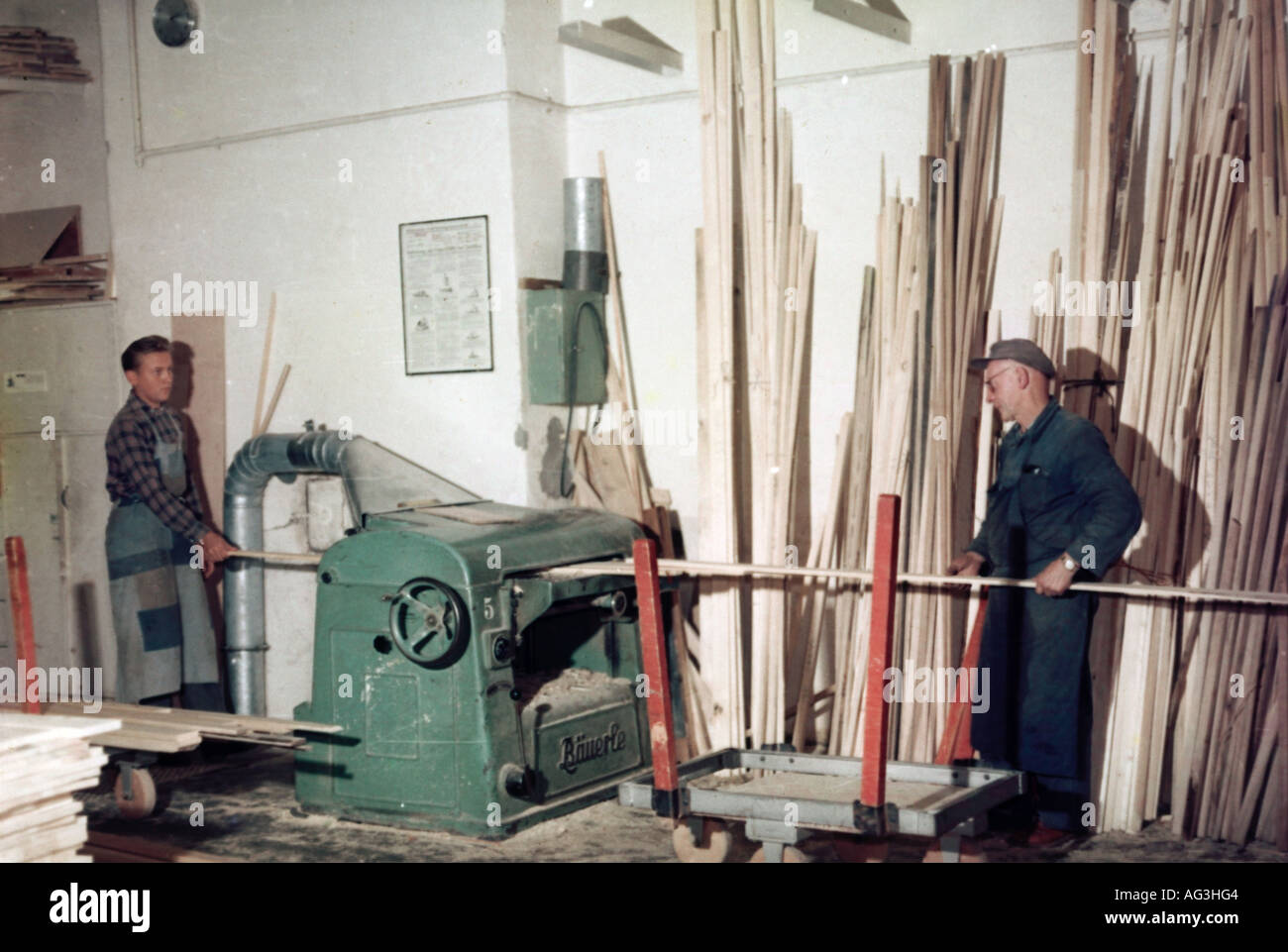 people, professions, carpenter, Germany, 1950s, profession Stock Photo ...