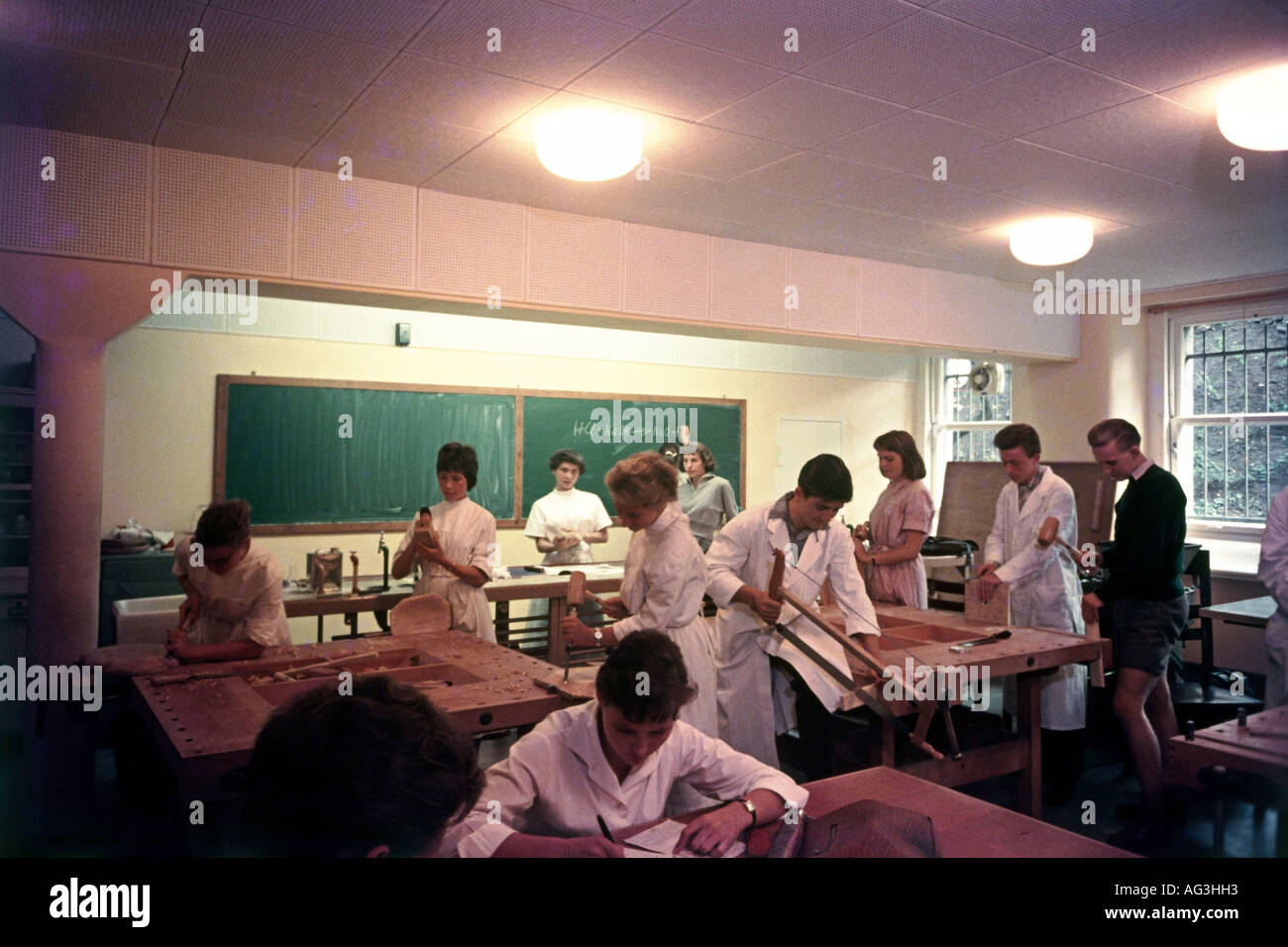 people, professions, carpenter, Germany, 1950s Stock Photo - Alamy