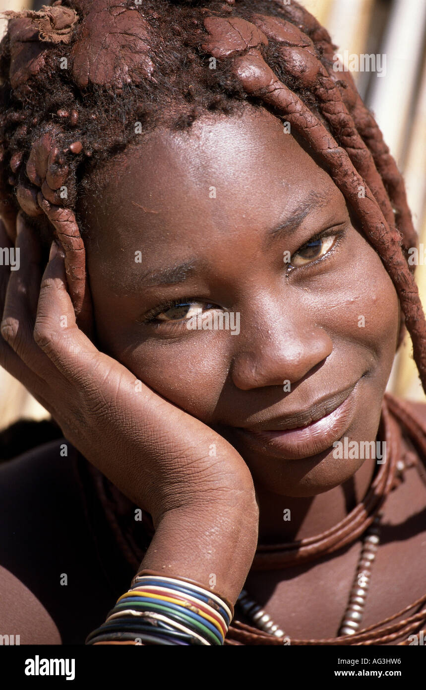 people, women, Namibia, young Himba woman, portrait, Additional-Rights ...