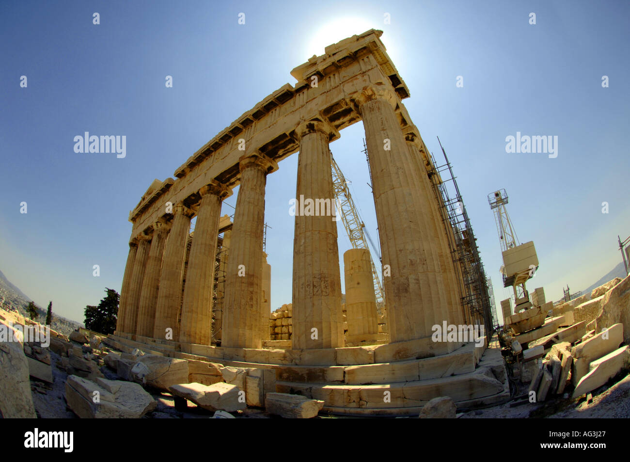 acropolis athens ancient greece ruin landmark icon Stock Photo - Alamy