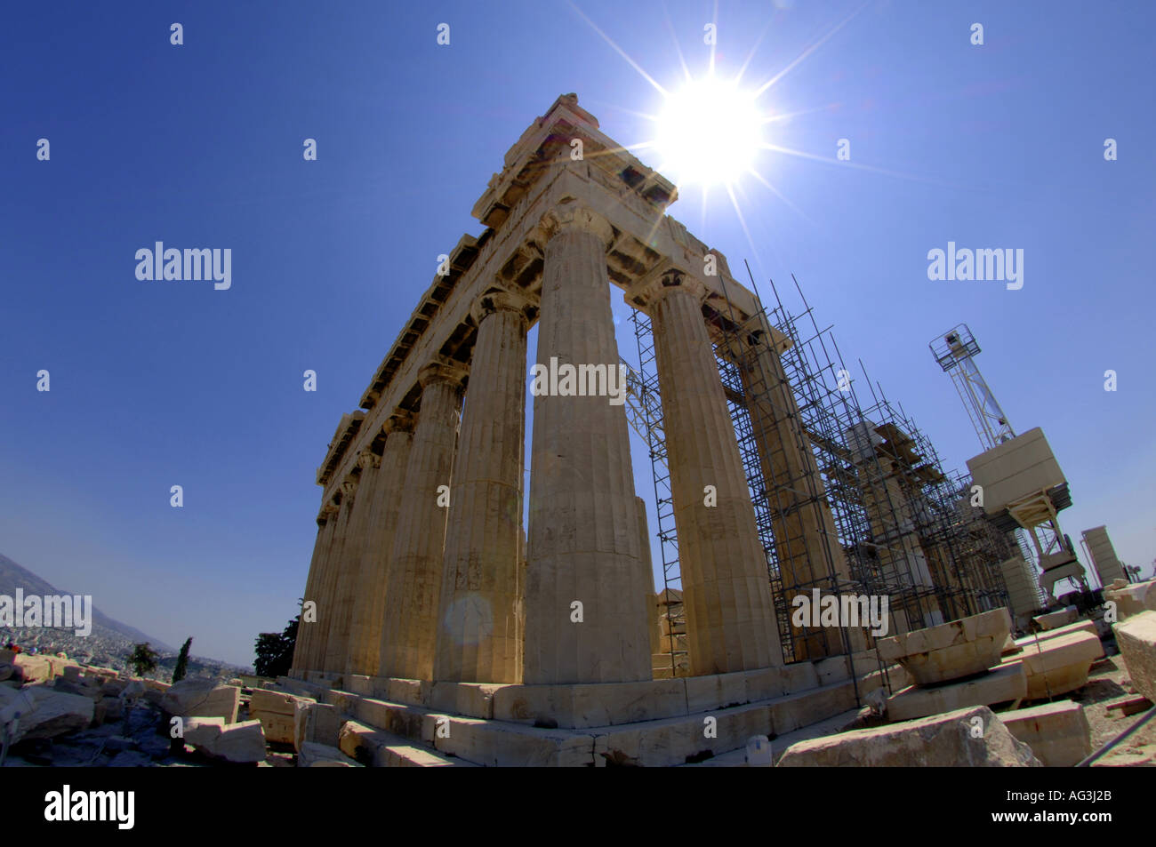 acropolis athens ancient greece ruin landmark icon Stock Photo - Alamy