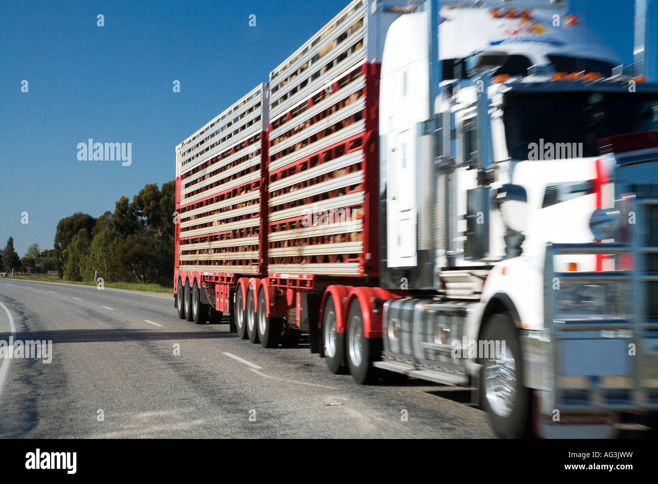 Road Train Murray Valley Highway Victoria Australia Stock Photo - Alamy