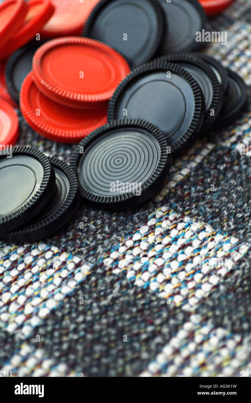 Red and black checkers Stock Photo - Alamy