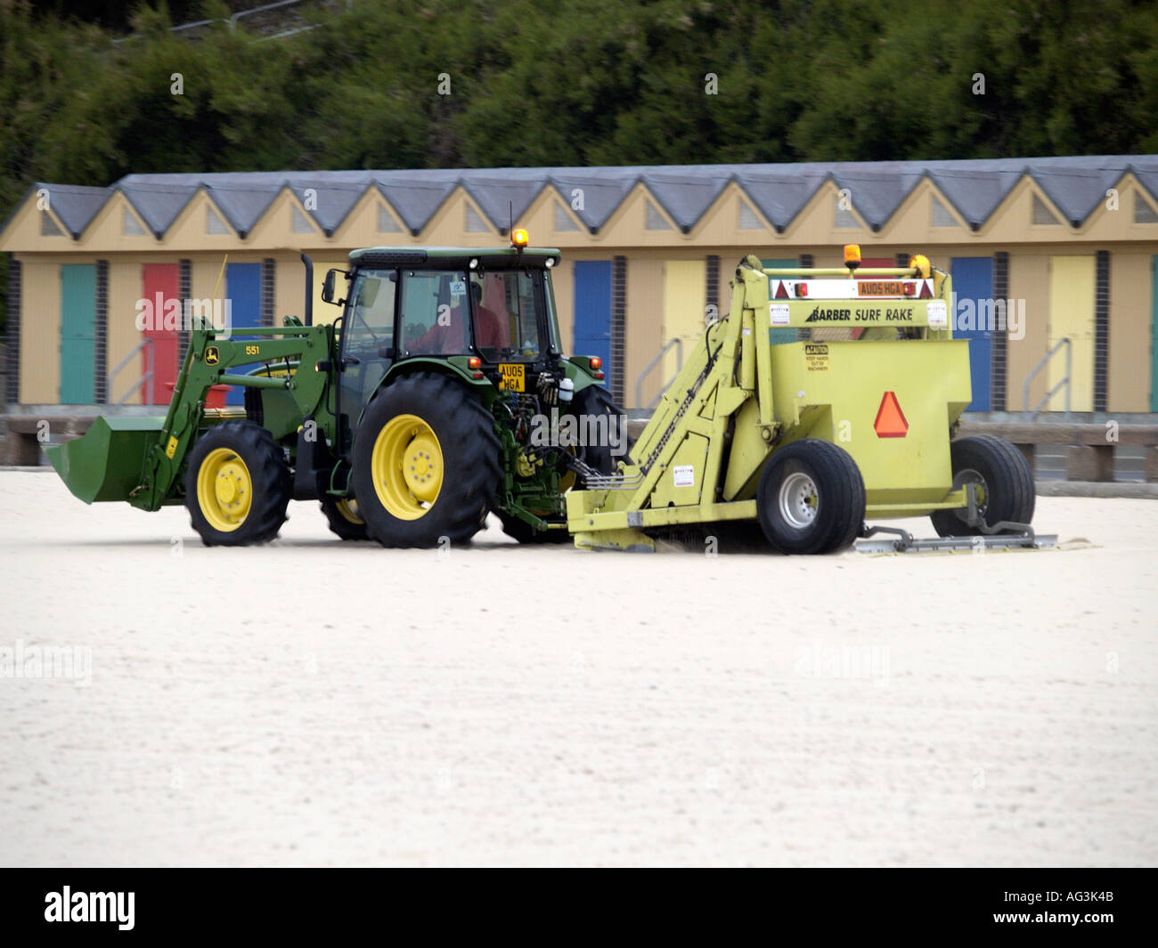 Tractor with beach cleaner hi-res stock photography and images - Alamy