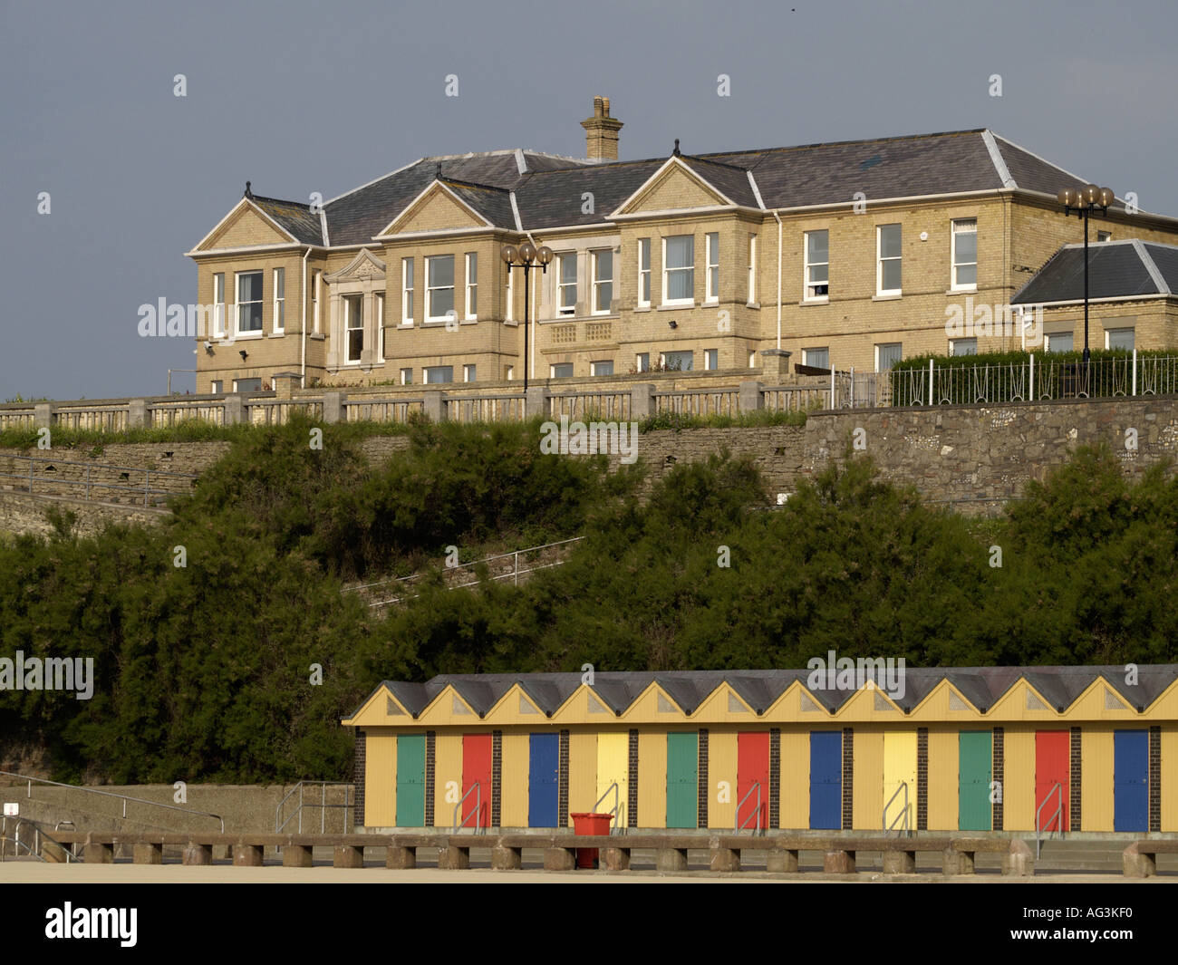 ST MARYS HOUSE WITH BEACH AND BEACH HUTS IN FOREGROUND LOWESTOFT ...