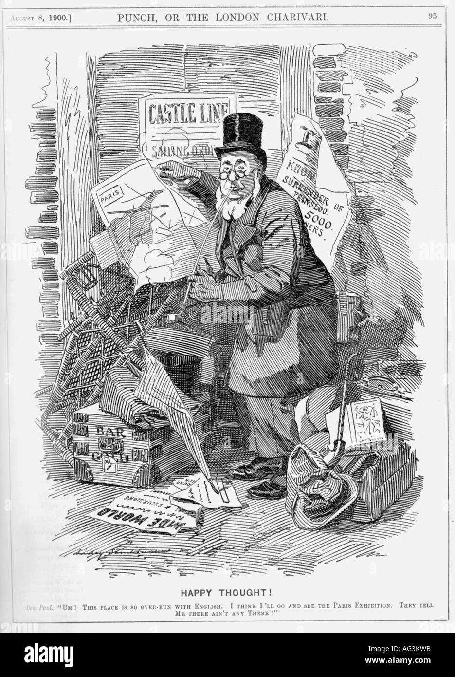 Cartoon punch 1900 Black and White Stock Photos & Images - Alamy