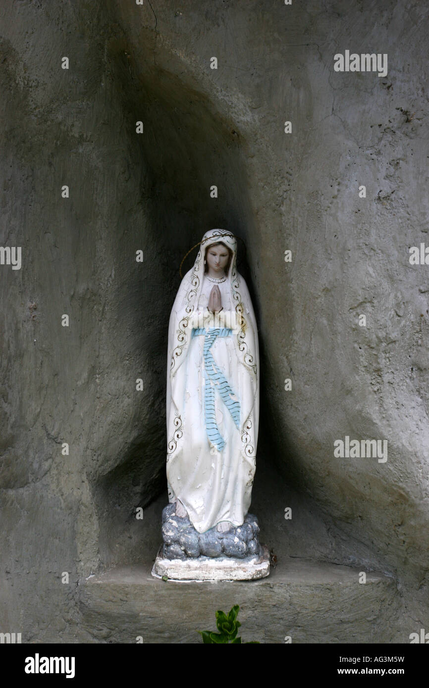 Virgin mary in a small crypt at a church in Boquete Chiriqui Stock ...