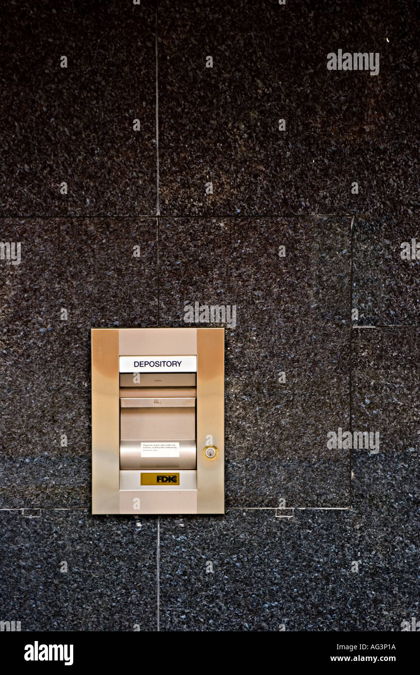 Outdoor Secure Bank Depository Stock Photo - Alamy