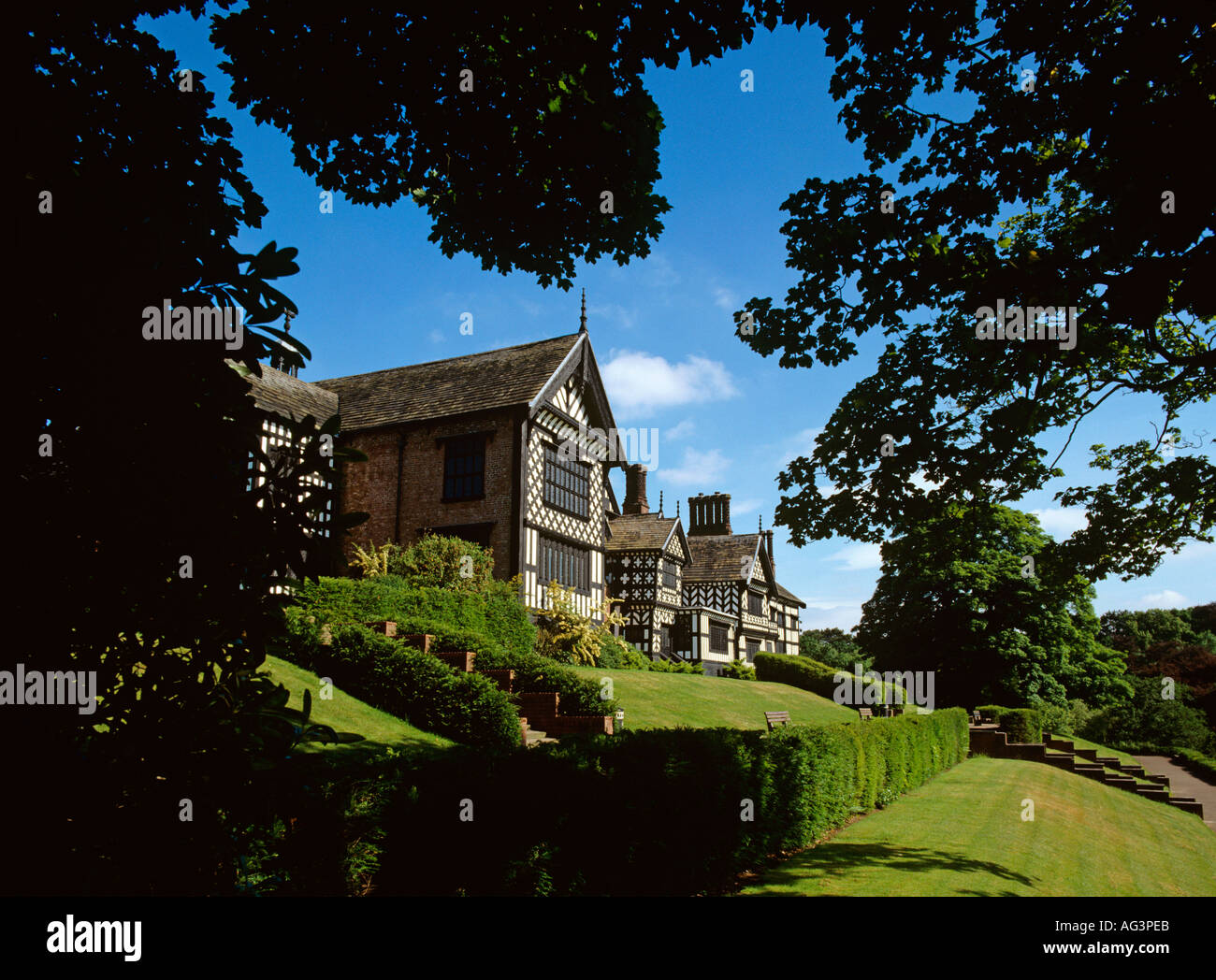 UK England Cheshire Stockport Bramhall Bramall Hall Stock Photo - Alamy