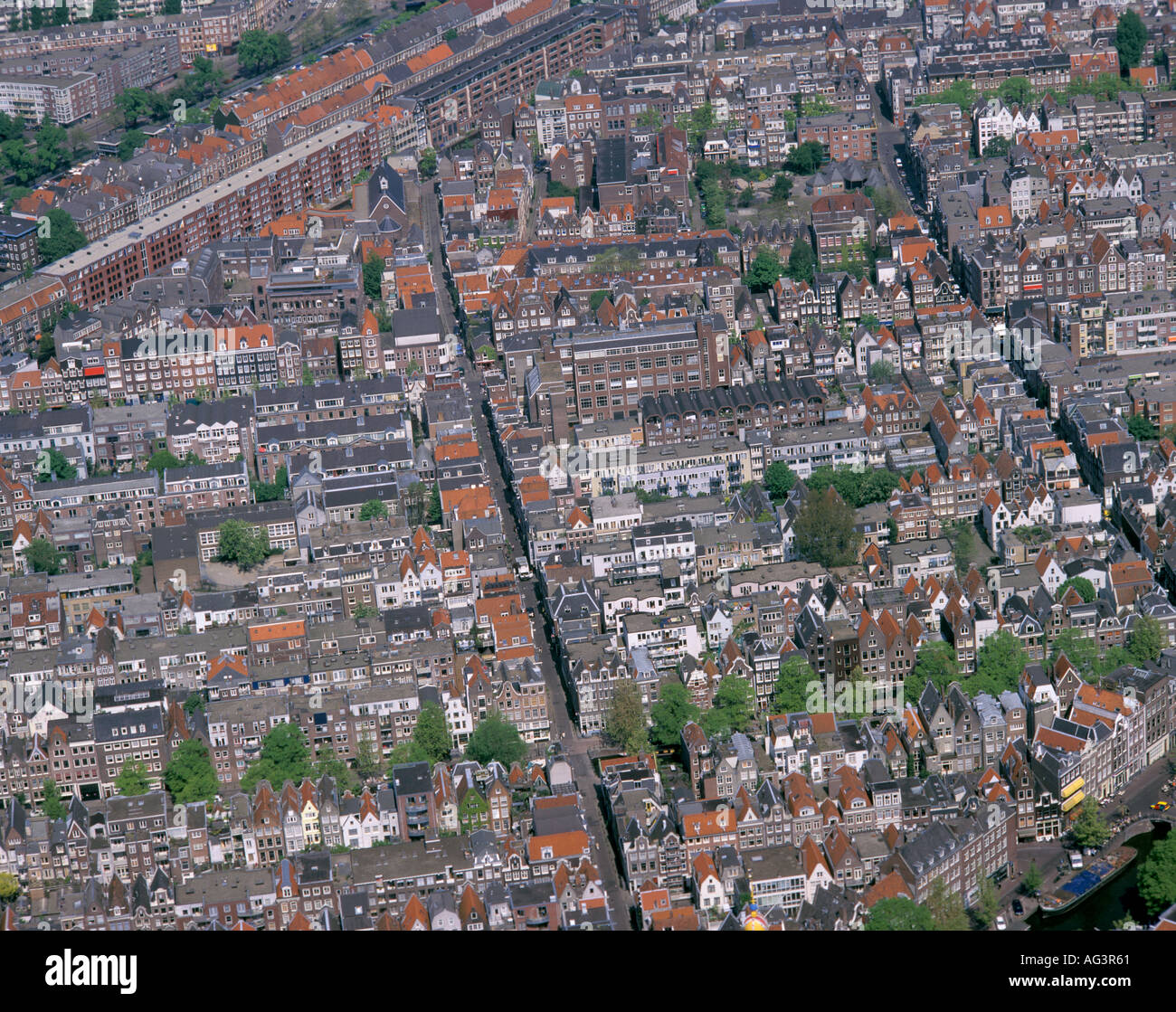Aerial view of Amsterdam Holland Stock Photo - Alamy