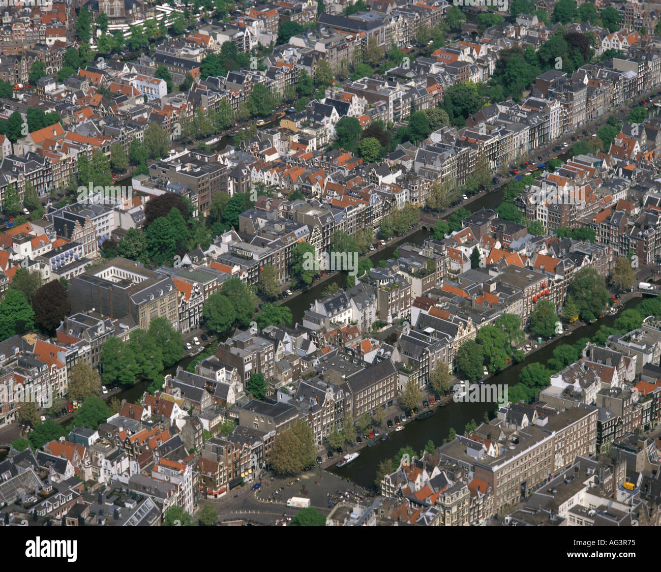 Aerial view of Amsterdam Holland Stock Photo - Alamy