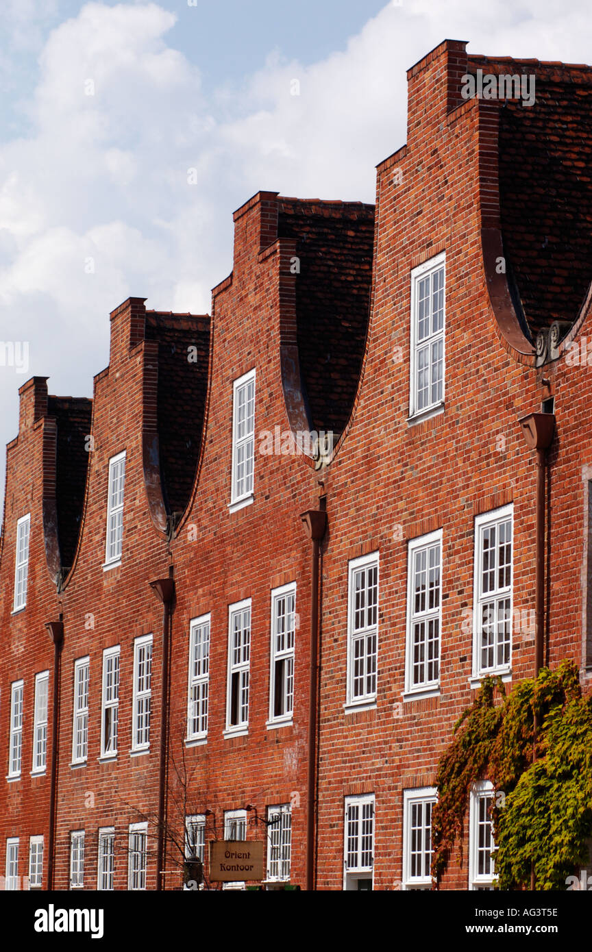 Red brick houses in the Hollandisches Viertel Dutch Quarter in Potsdam ...