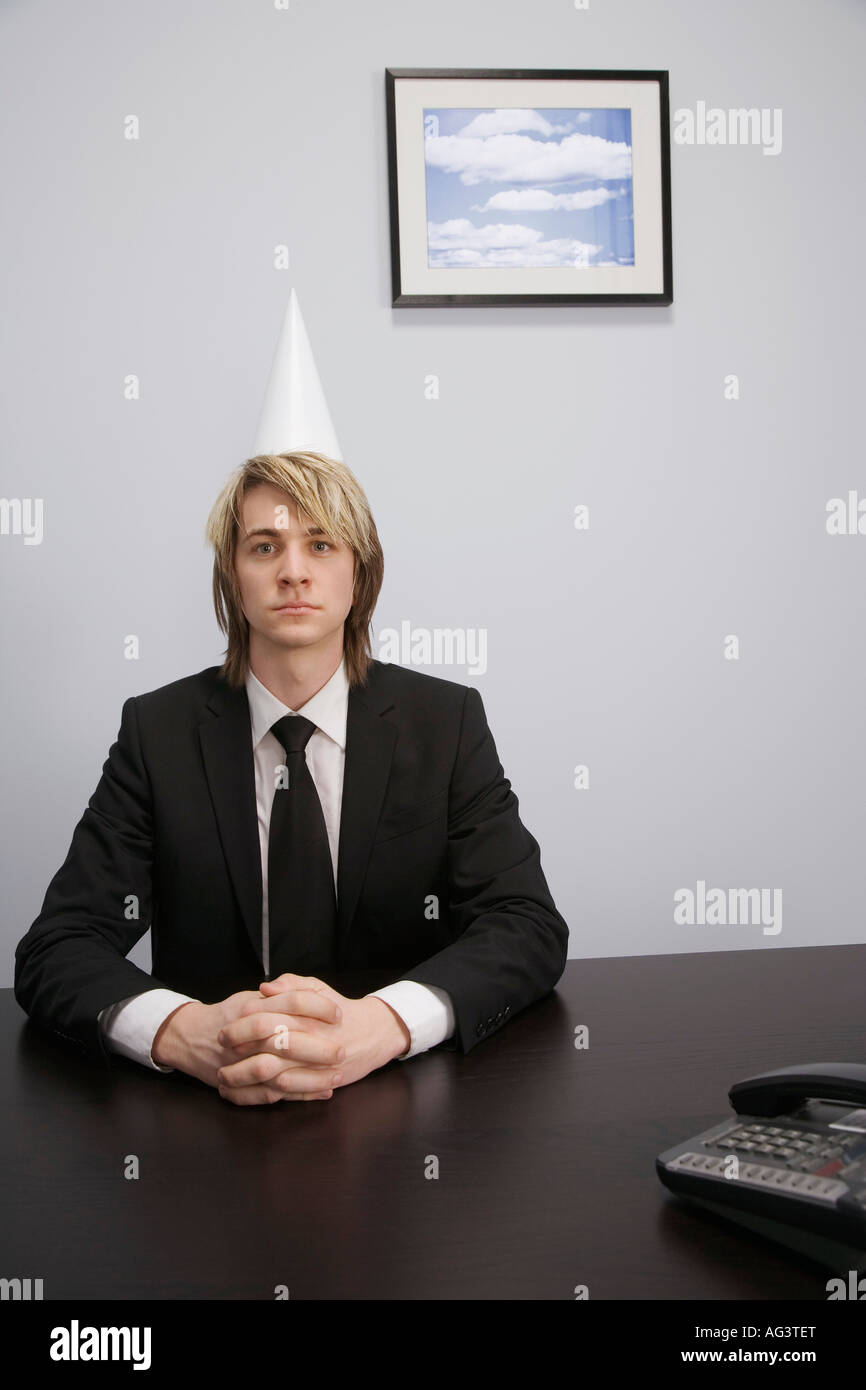 Businessman Wearing Dunce Cap High Resolution Stock Photography and ...