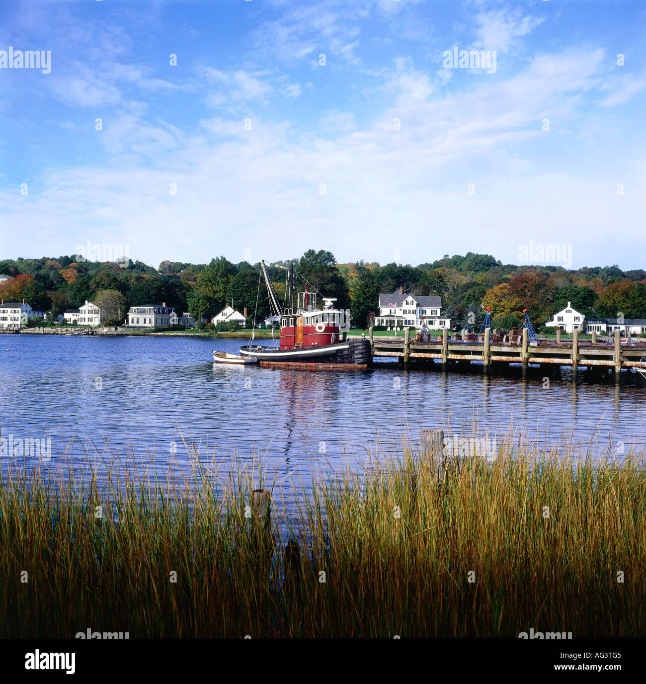 Mystic Seaport Harbour Stock Photos & Mystic Seaport Harbour Stock ...