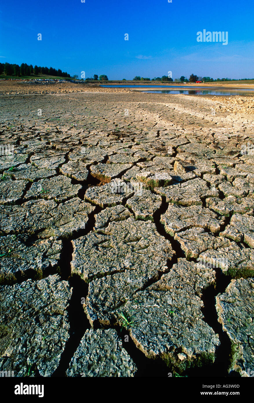 Dried Mud On Lake Bed During Drought Starlight Indiana Stock Photo - Alamy