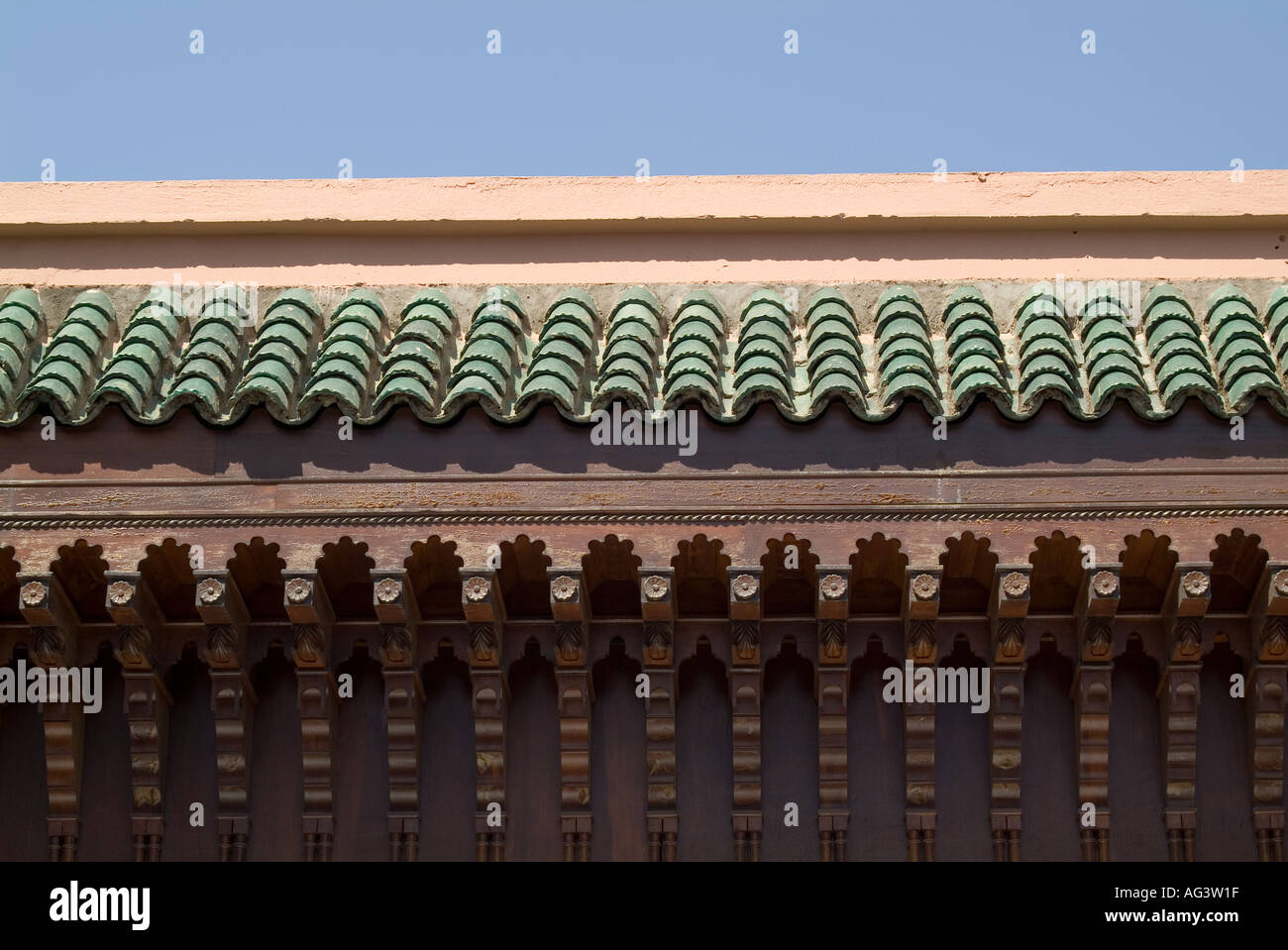 Marrakesh Morocco Detail Building Parapet High Resolution Stock ...