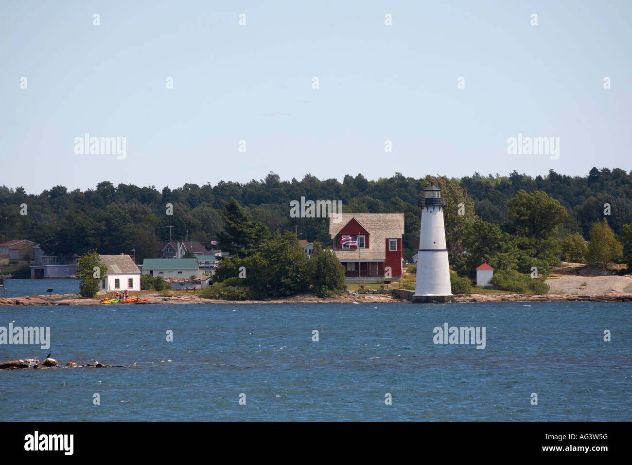 Rock Island Lighthouse State Historic Site on the St Lawrence River in ...