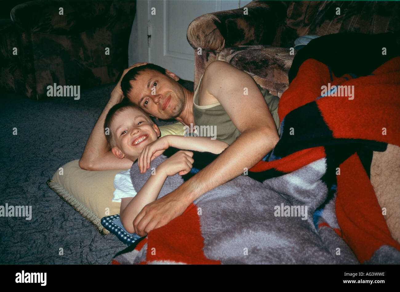 Father son sleep together hi-res stock photography and images - Alamy