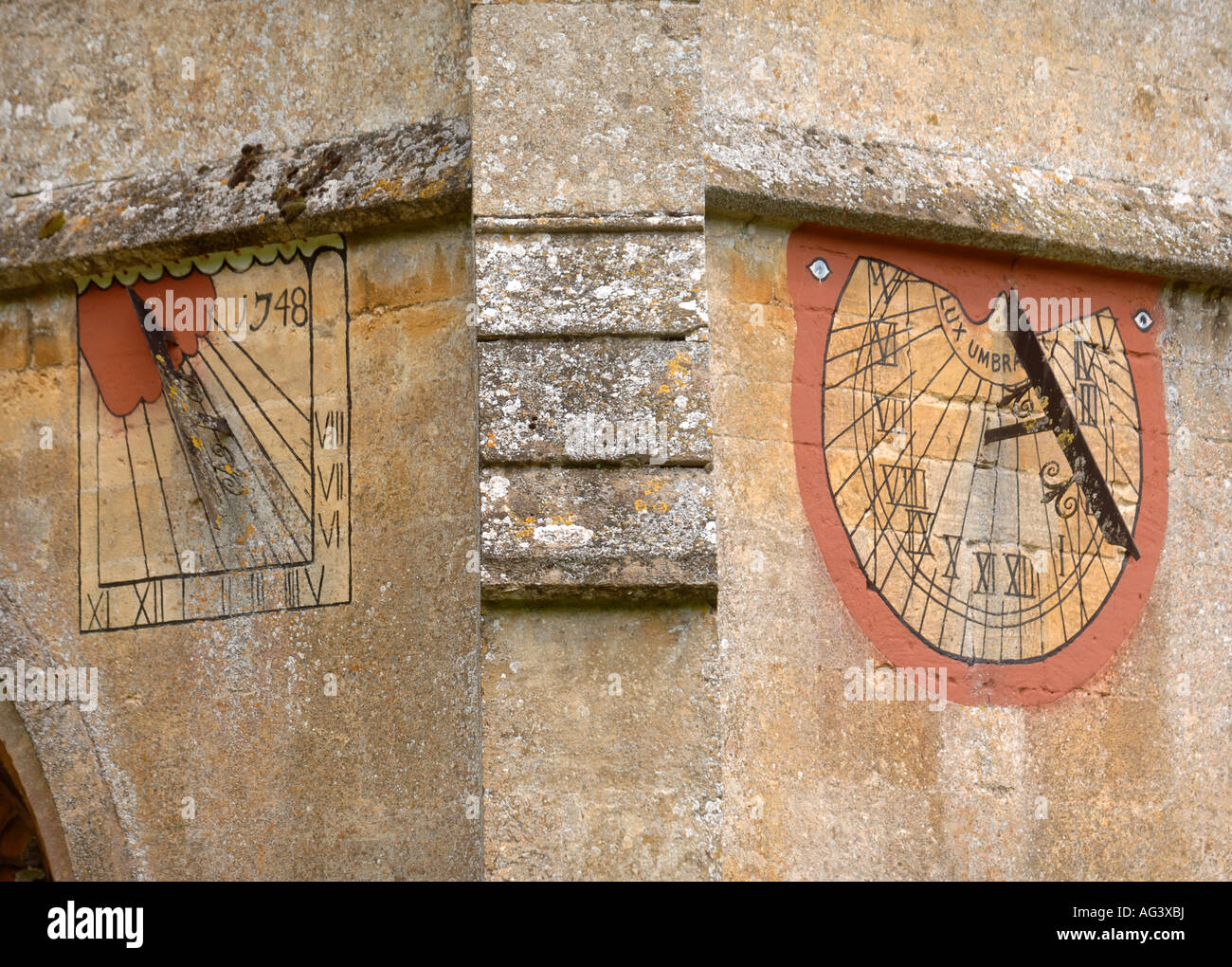 A UNIQUE SUNDIAL BEARING THE INSCRIPTION LUX UMBRA DEI Stock Photo - Alamy