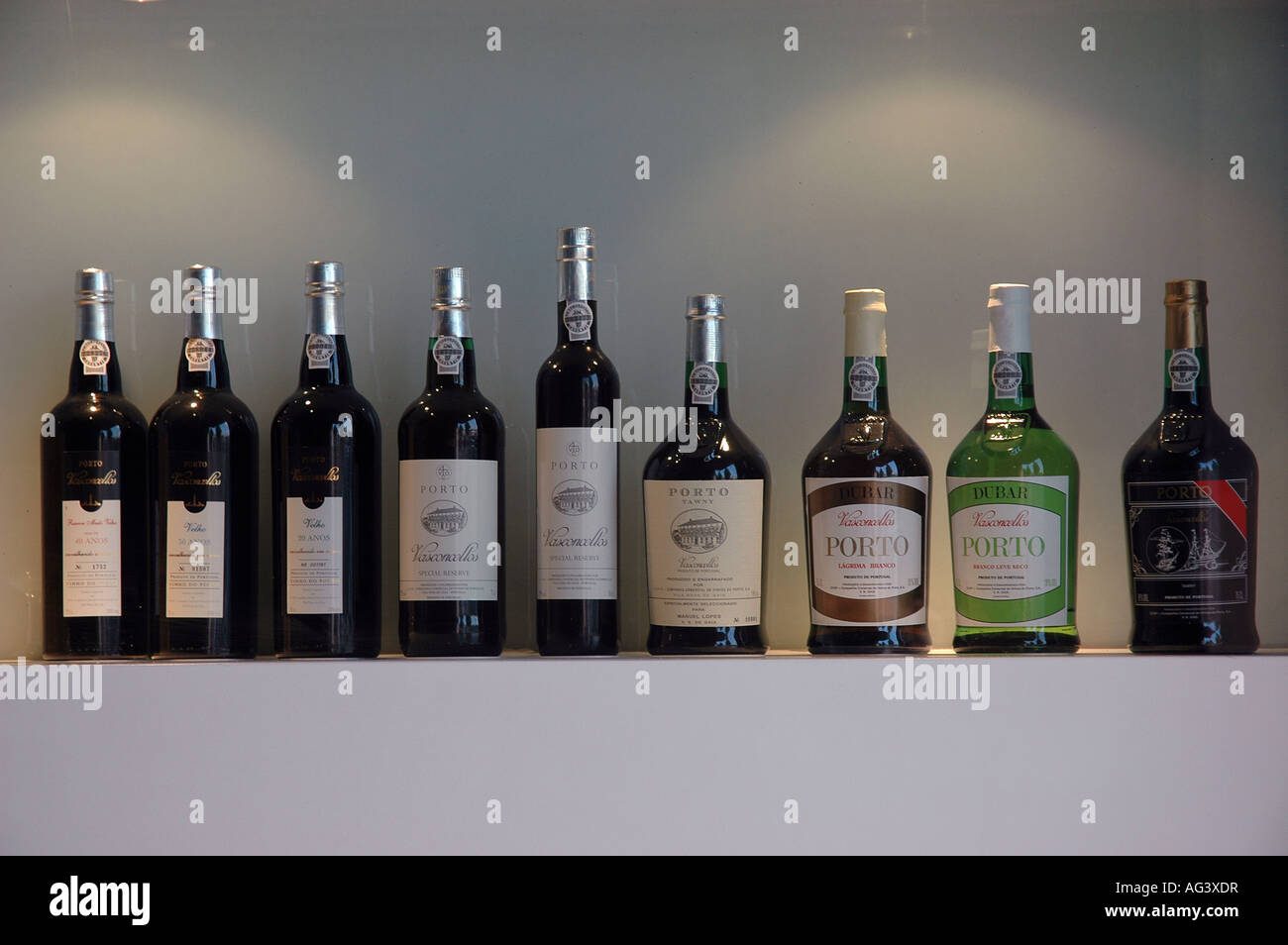 Different bottles of Vinho do Porto or Port wine Porto Northern ...