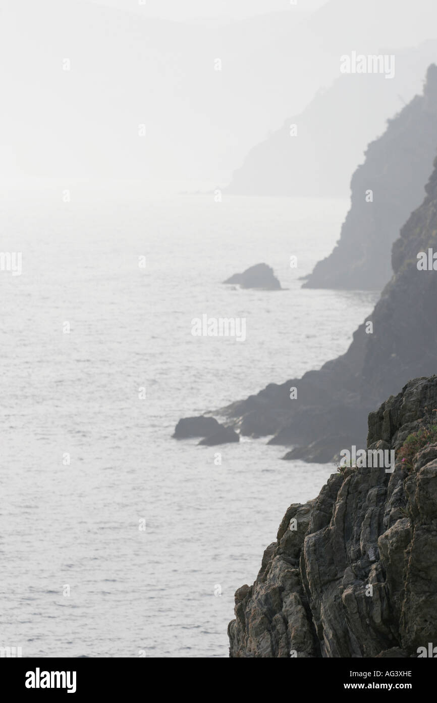 Rocky sea cliff outcrops; 4 Stock Photo - Alamy
