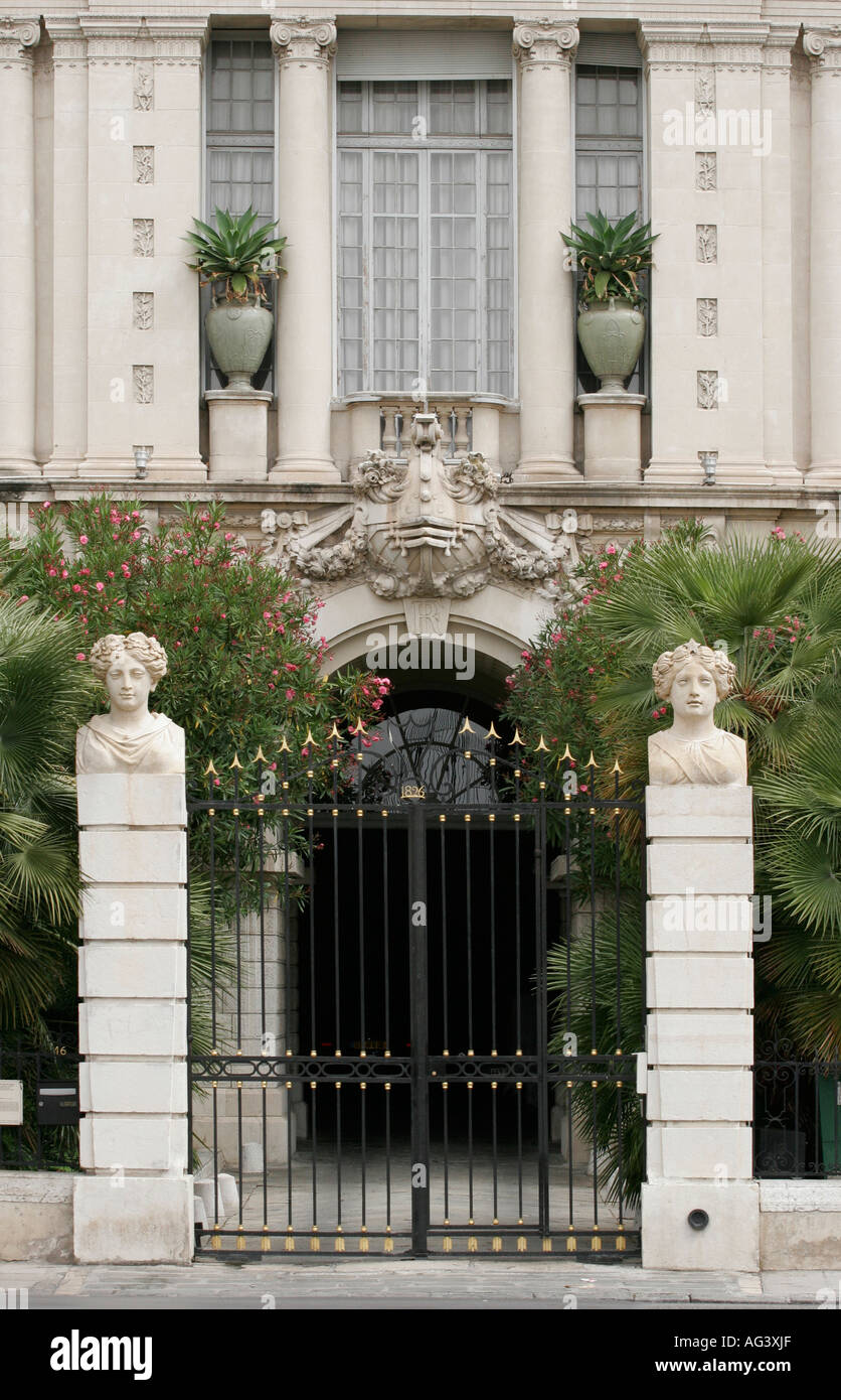 Iron gates at the entrance to the council buildings in the old town at ...