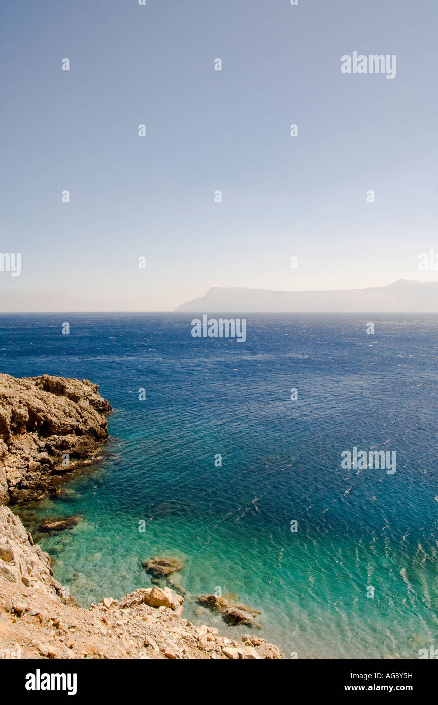 Seascape with cliffs. Crete, Greece Stock Photo - Alamy