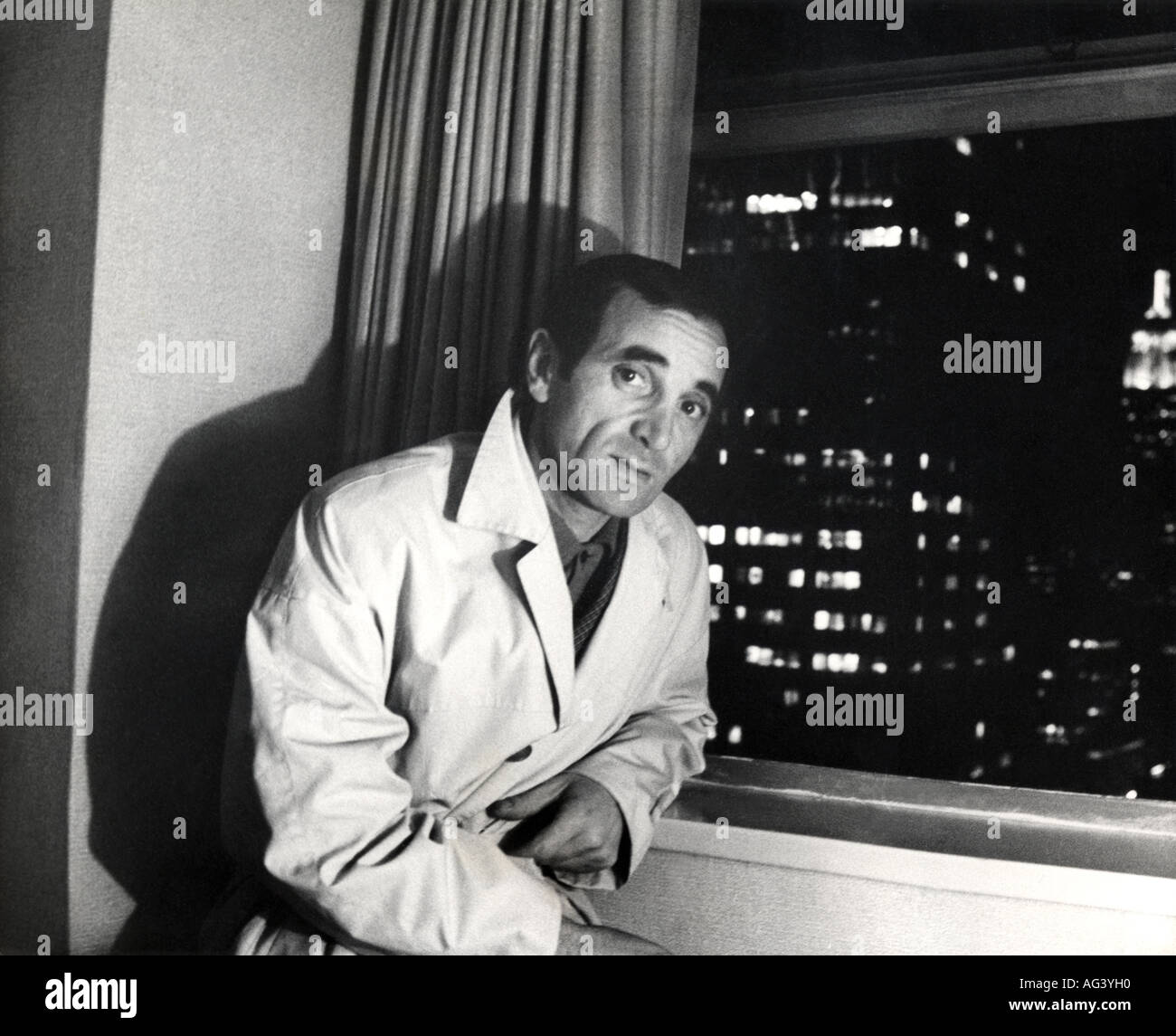 CHARLES AZNAVOUR French singer Stock Photo - Alamy