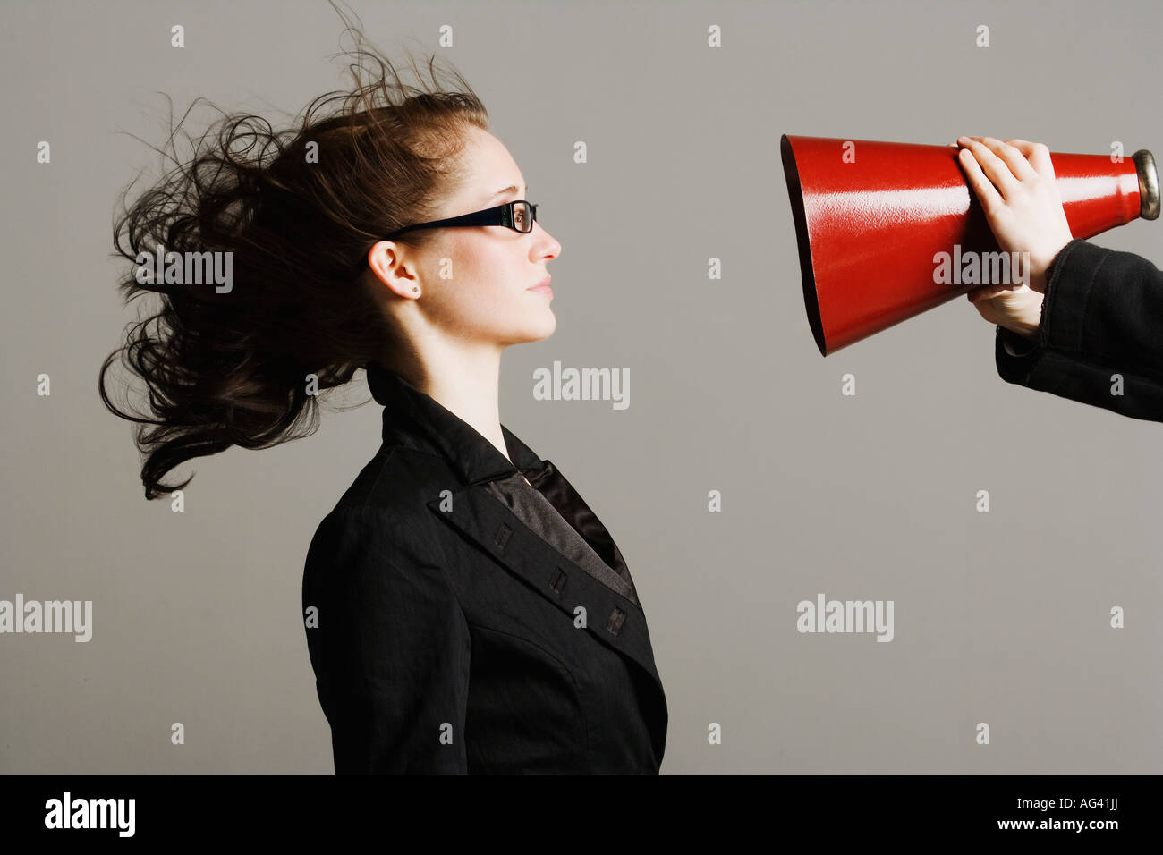 Woman being yelled at Stock Photo - Alamy