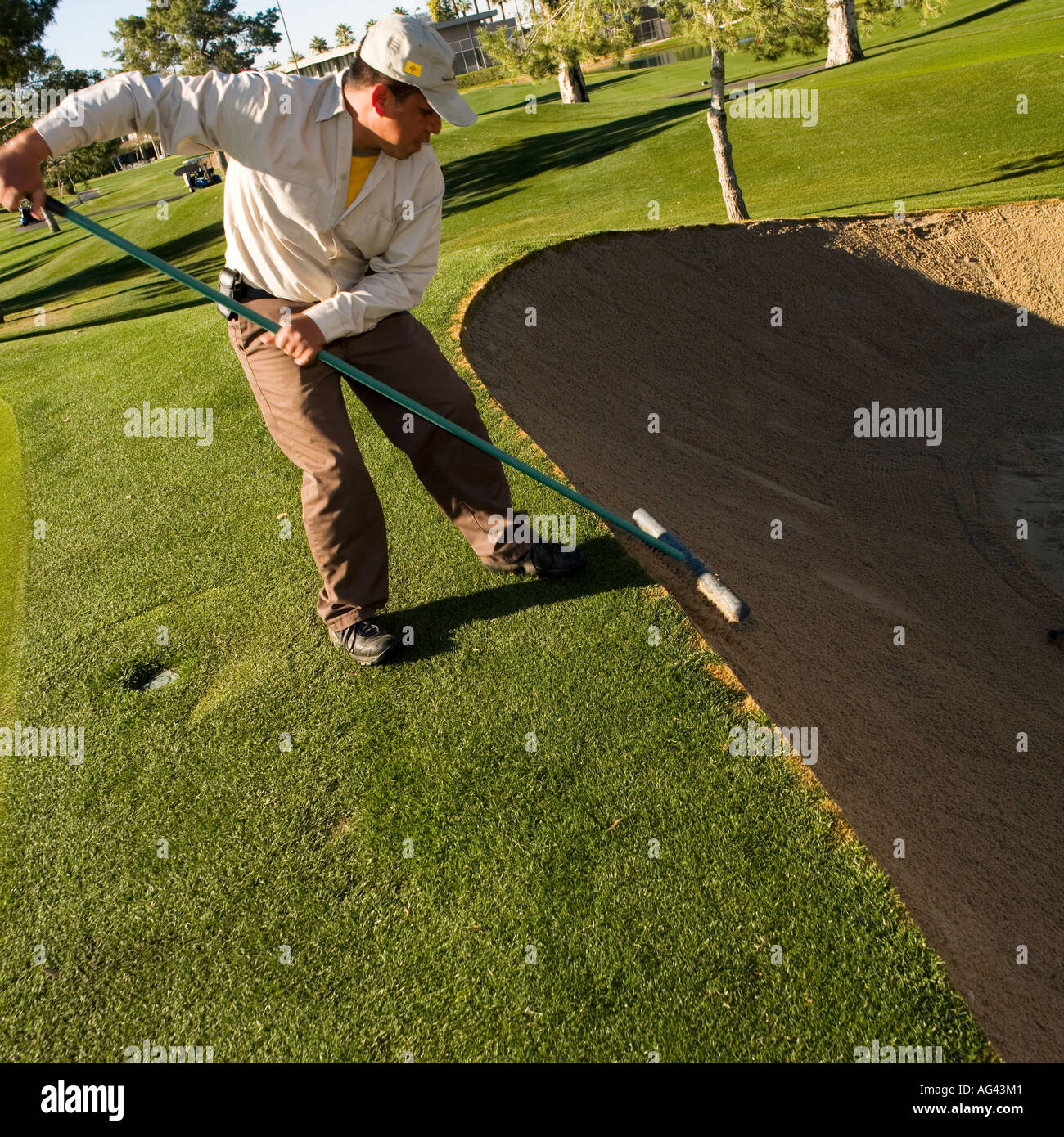 Raking sand pit hi-res stock photography and images - Alamy