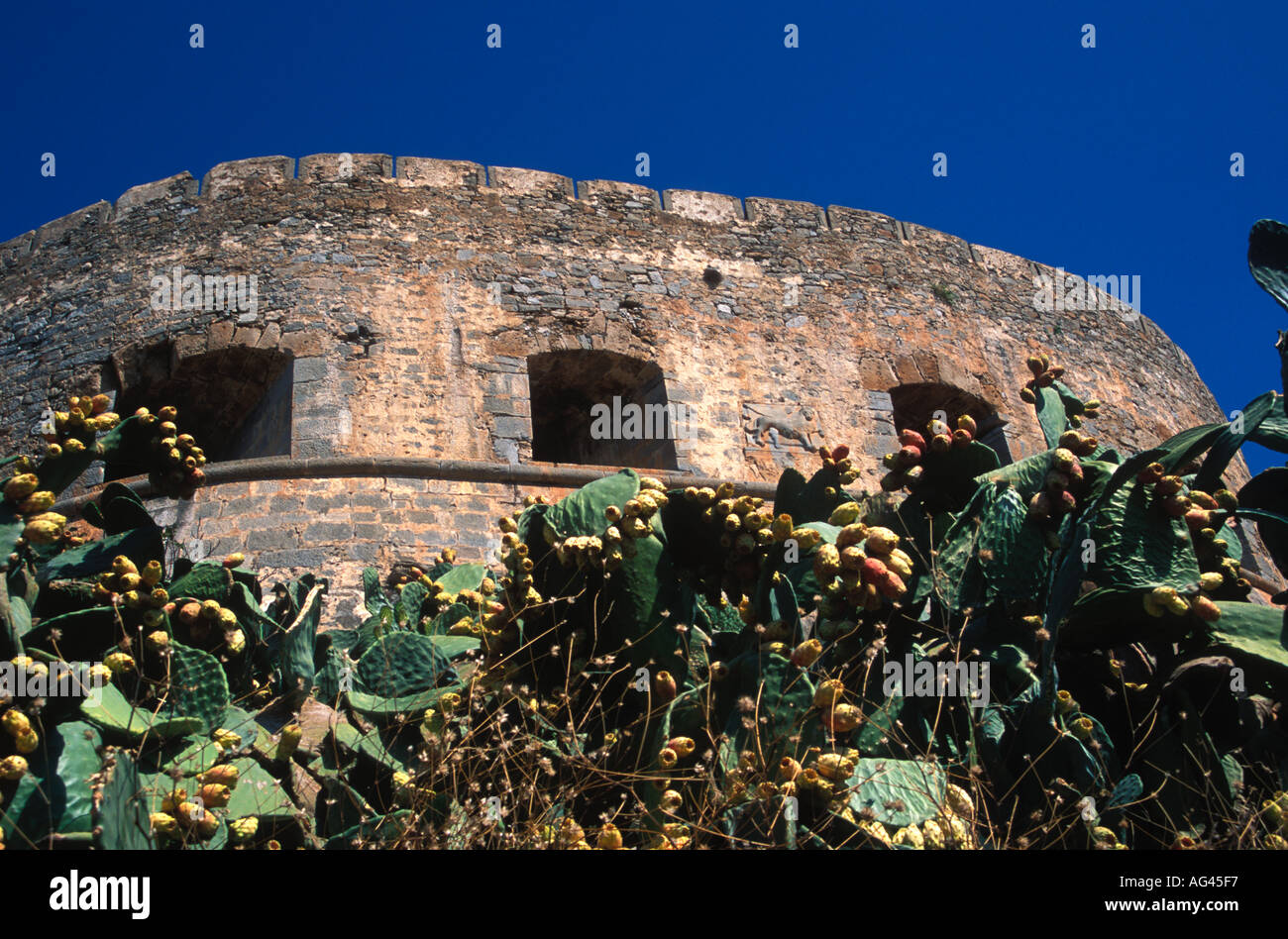 Venetian fortification on the island of Spinalonga Until 1953 the last ...