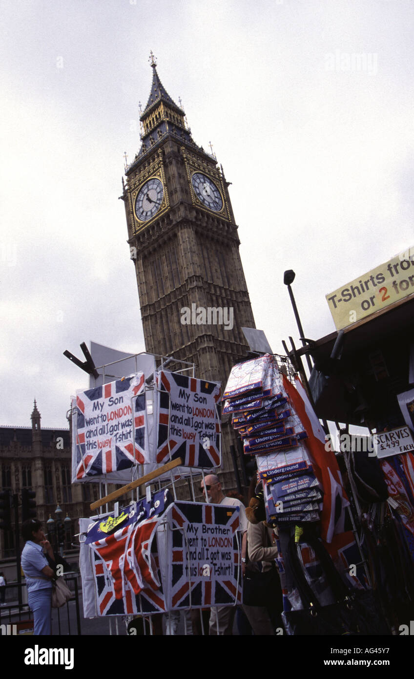 Big Ben surrounded by the tacky souvenirs that go hand in hand with ...