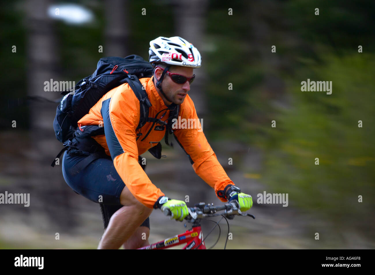 Mountain biker Model release 244 Stock Photo - Alamy